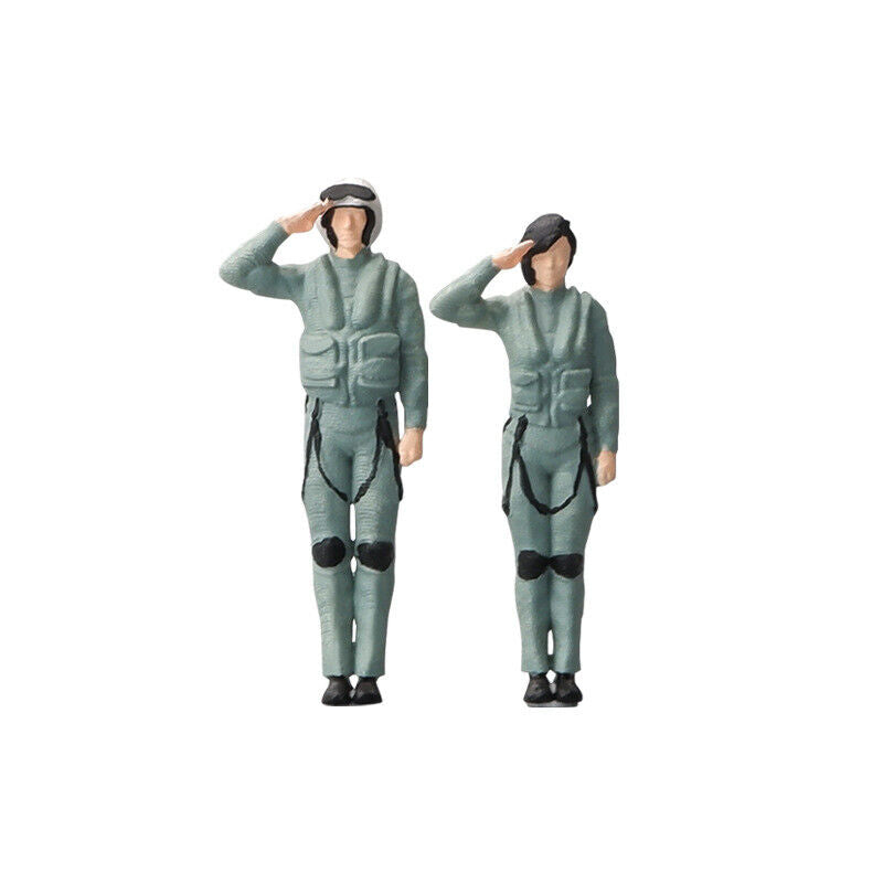 1:64 Painted Figure Mini Model Miniature Resin Diorama Pilot Captain A ...