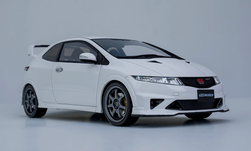 Otto 1:18 JDM White Civic Type R FN2 Mugen Sports Model Diecast Resin ...