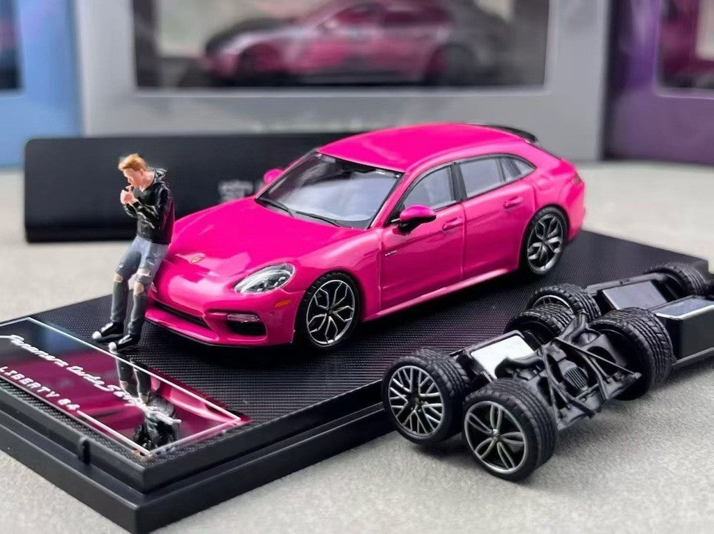 Liberty 1:64 Pink Panamera Turbo S Figure Sports Model Diecast Metal C ...