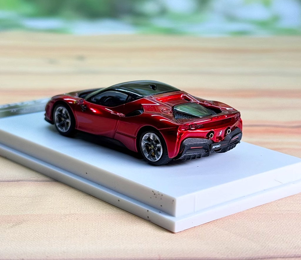 SOLO 1:64 Red SF90 Super Racing Sports Model Diecast Metal Car New ...