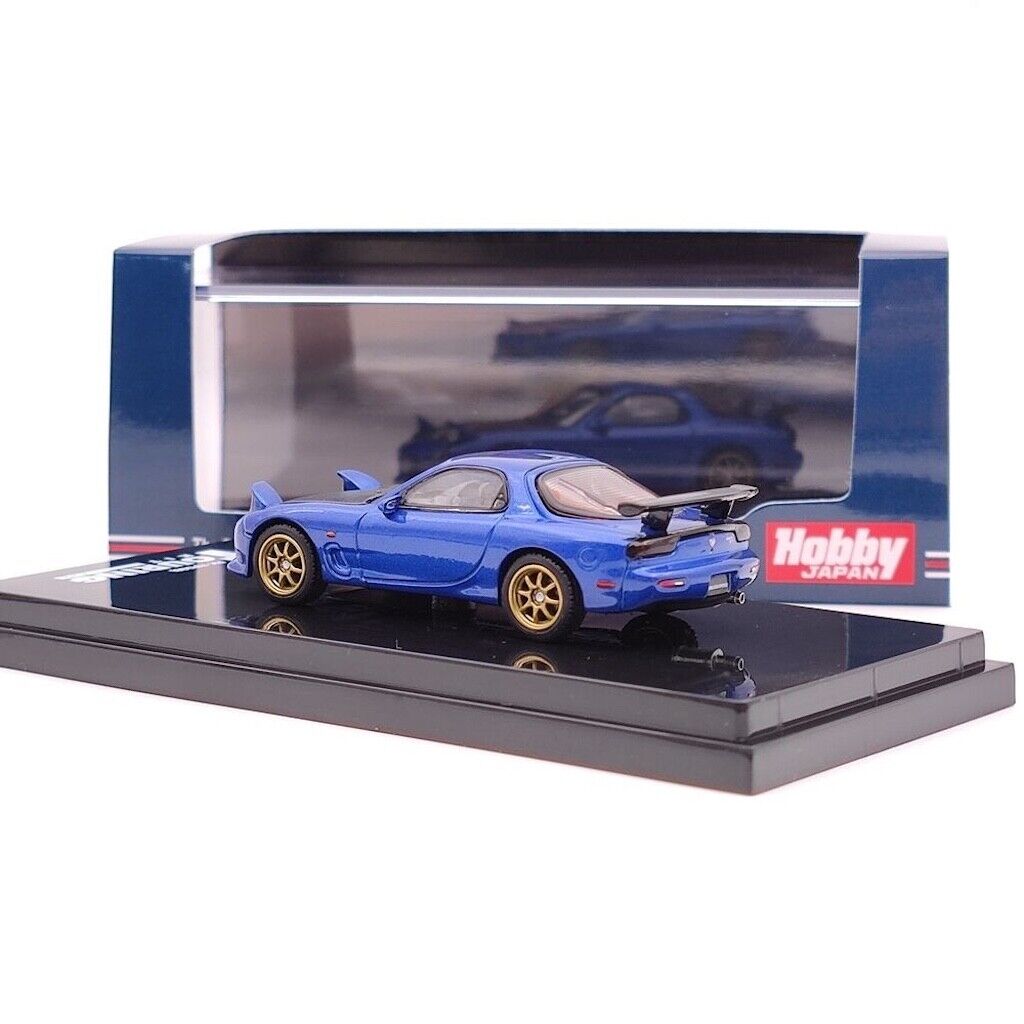 Hobby Japan 1:64 Blue JDM RX7 FD3S A Spec Sports Model Toy Diecast Met ...