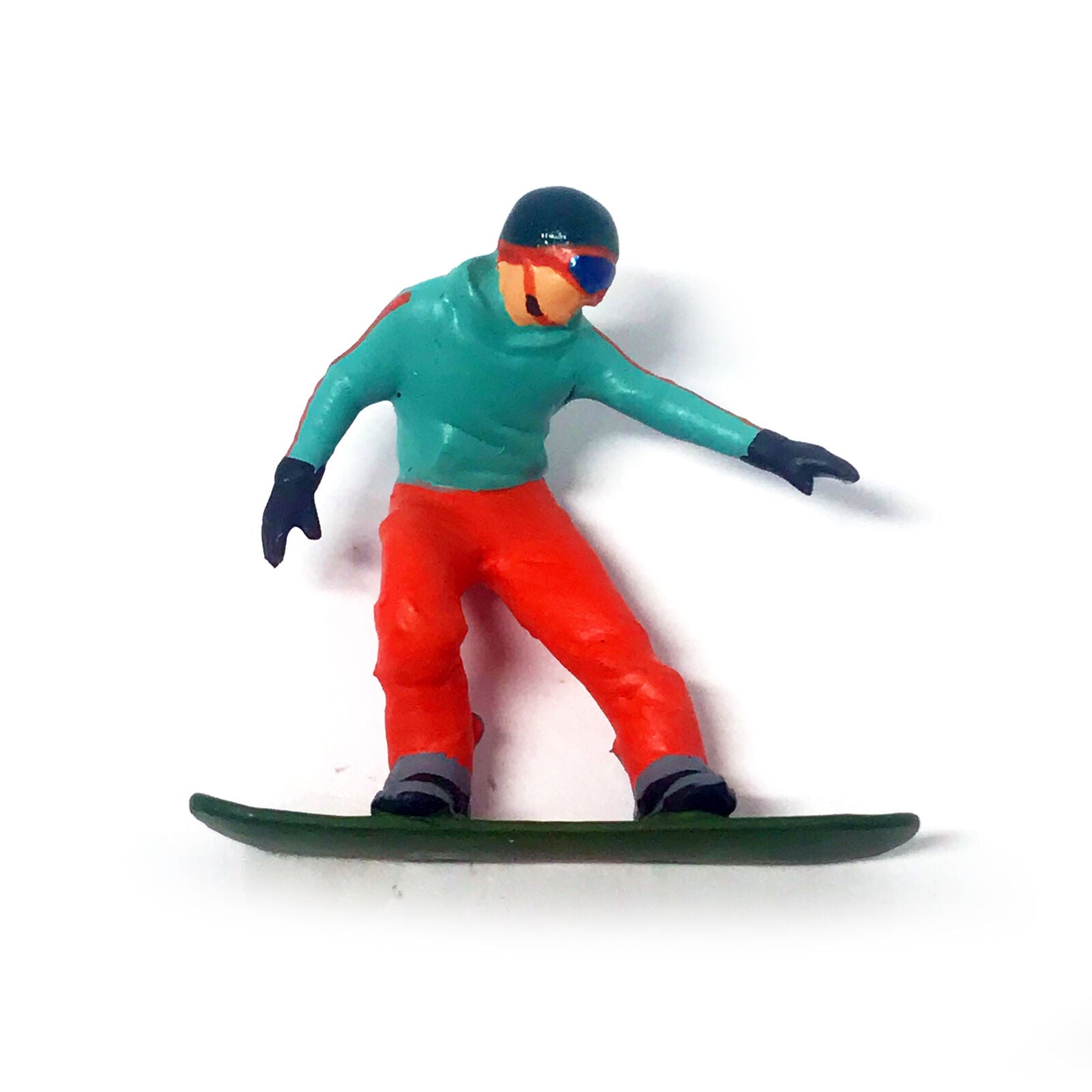 1:64 Painted Figure Mini Model Miniature Resin Diorama Snowboarding Mo ...