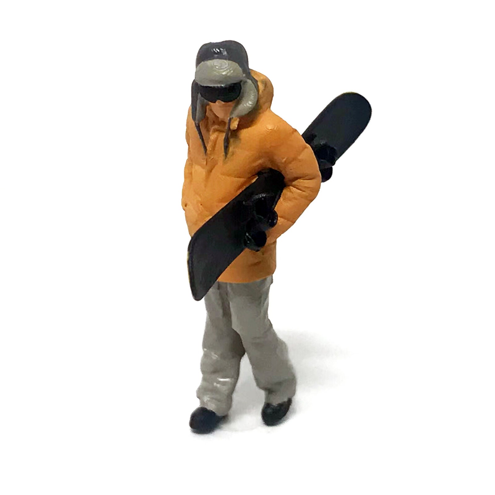 1:64 Painted Figure Mini Model Miniature Resin Diorama Toy Snowboardin ...