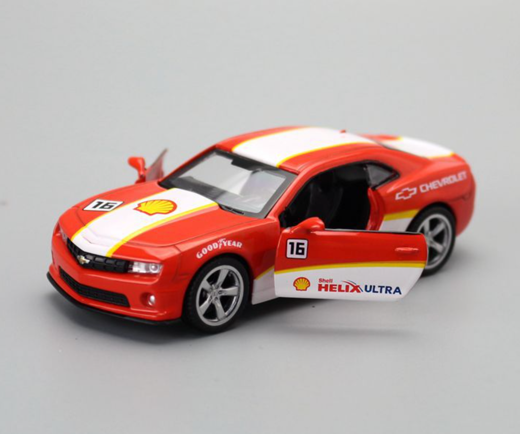 CCA 1:43 Orange Shell Camaro SS Muscle Racing Sports Model Diecast Met ...