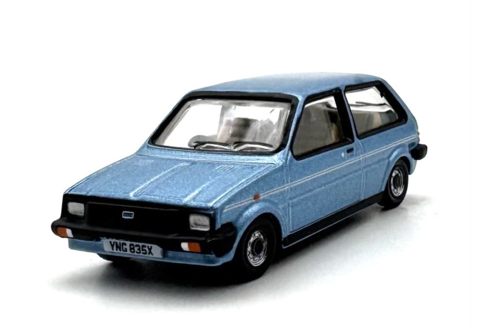 OXFORD 1:76 Blue Austin Mini Metro Classic Coupe Sports Model Diecast ...