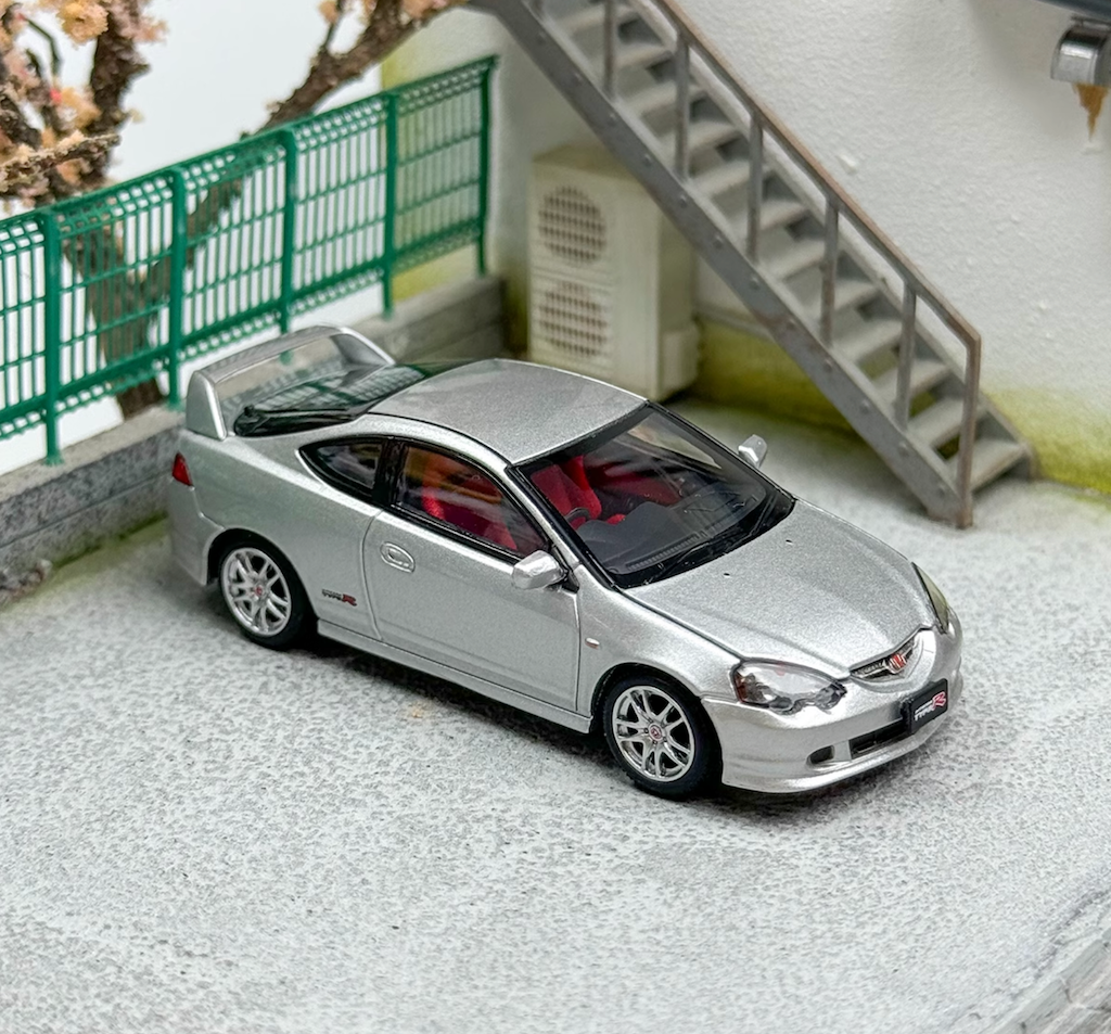 LCD 1:64 Silver JDM Integra DC5 Type R Sports Model Diecast Metal Car ...