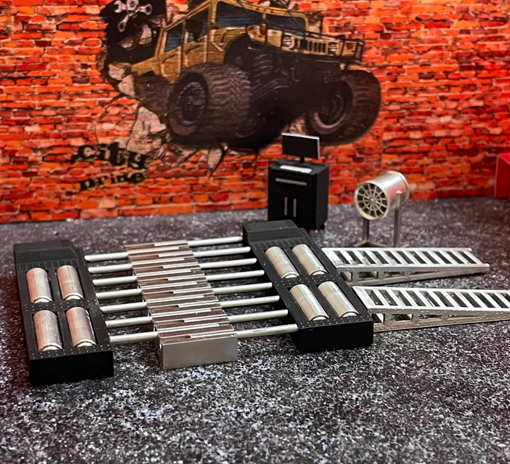 1:64 Dyno Machine Garage Display Scene Model Resin For Car New ...