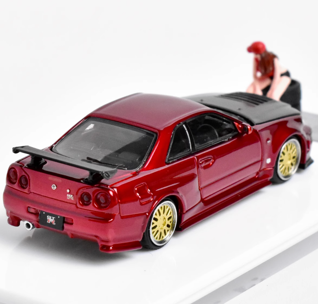 TM 1:64 JDM Skyline GTR R34 Figure Racing Sports Model Diecast Metal C ...