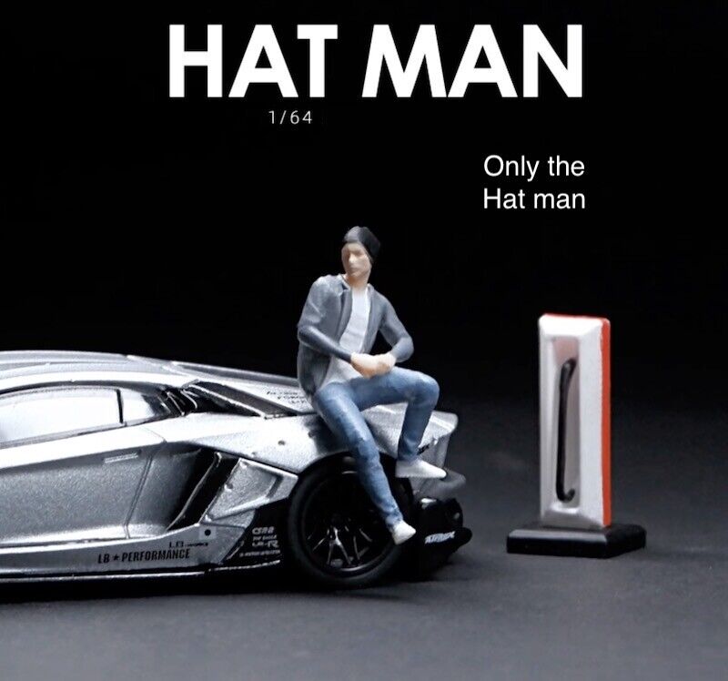 1:64 Painted Figure Mini Model Toy Miniature Car Scenes Resin Sitting ...