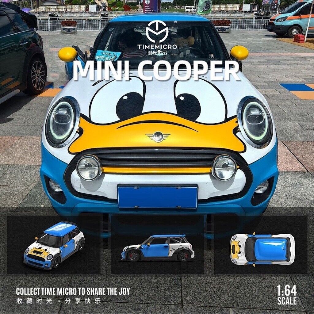 TM 1:64 Duck Mini Cooper Figure Sport Model Diecast Metal Car New Coll ...