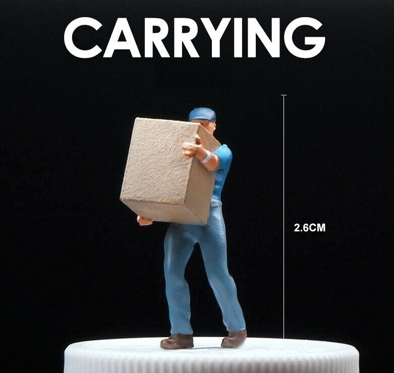 1:64 Painted Figure Mini Model Toy People Miniature Car Scenes Resin C ...