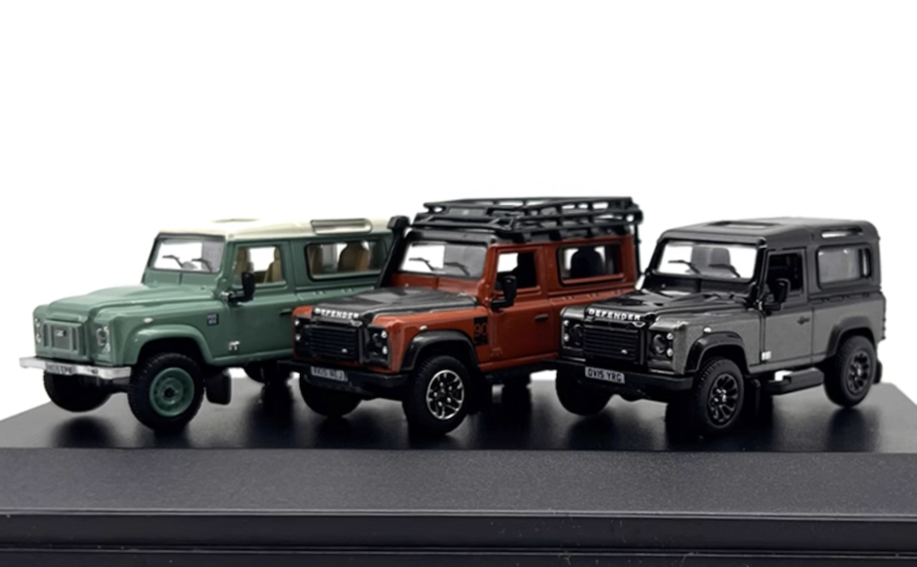 1:76 Set of 3 Defender 90 SUV Off Road Classic Model Diecast Metal Car ...