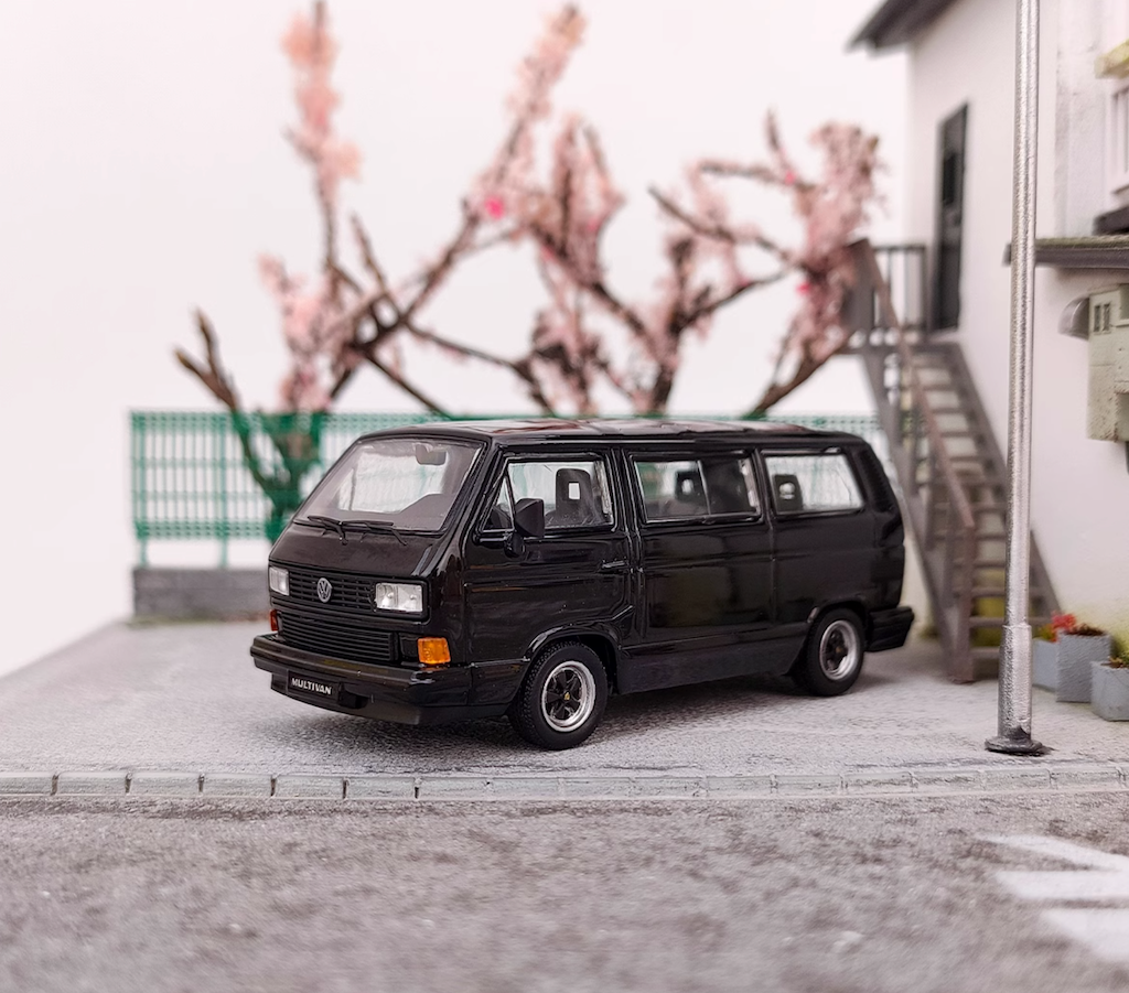 Master 1:64 Black VW B32 T3 Multivan Van Camper Diecast Model Metal Ca ...