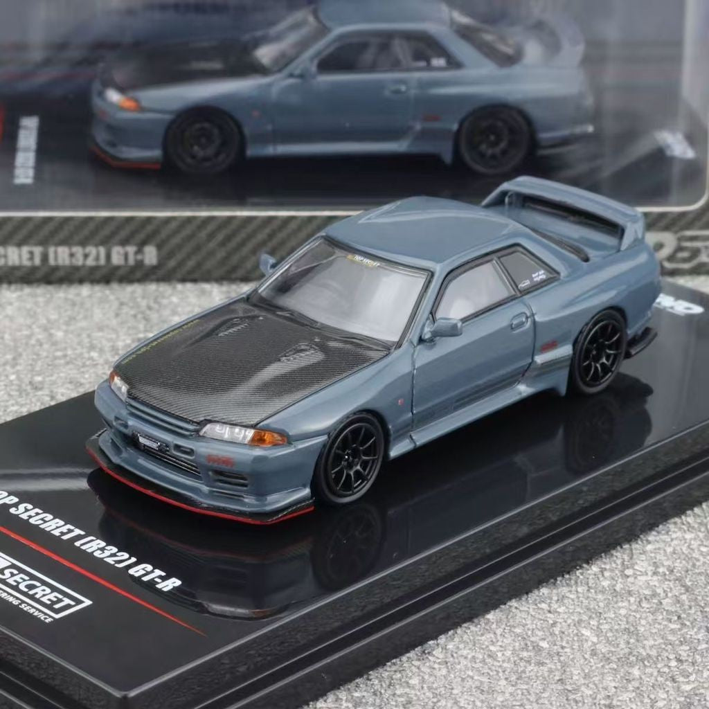 Inno 1:64 Gray Skyline GTR R32 Top Secret Sports Model Diecast Metal C ...