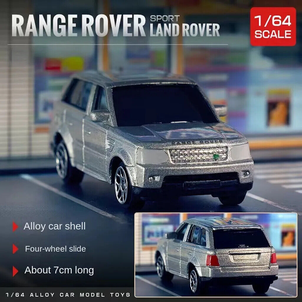 MKD 1:64 Silver Range Rover SUV Sports Model Toy Diecast Metal Alloy C ...