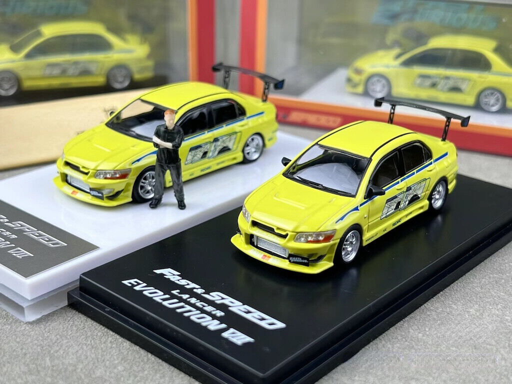 FS 1:64 JDM FNF Green Lancer EVO VII Paul Figure Model Diecast Metal C ...