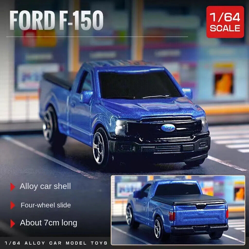 MKD 1:64 Blue F150 Pickup Truck Sports Model Toy Diecast Metal Alloy C ...
