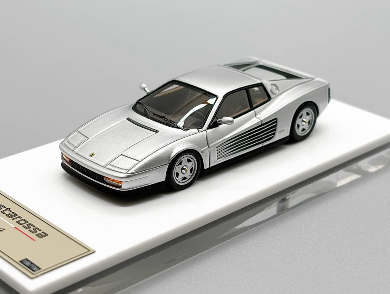 DMH 1:64 Silver 1984 Testarossa Sports Classic Model Diecast Resin Car ...