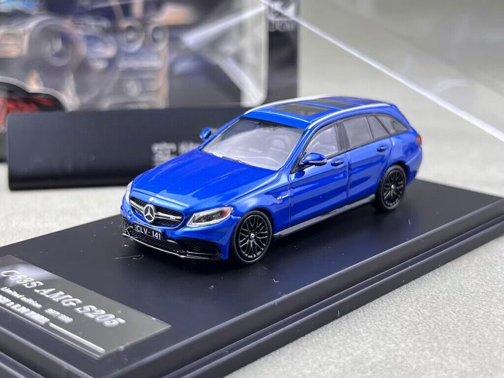 DCM 1:64 Blue C63S AMG S205 Wagon Touring Sports Model Diecast Metal C ...