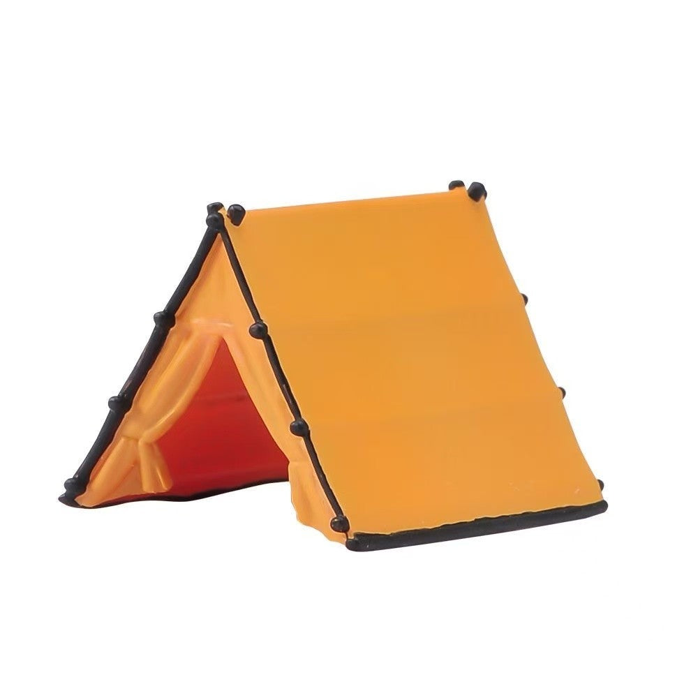 1:64 Painted Figure Model Miniature Resin Diorama Sand Tent Camping Ou ...