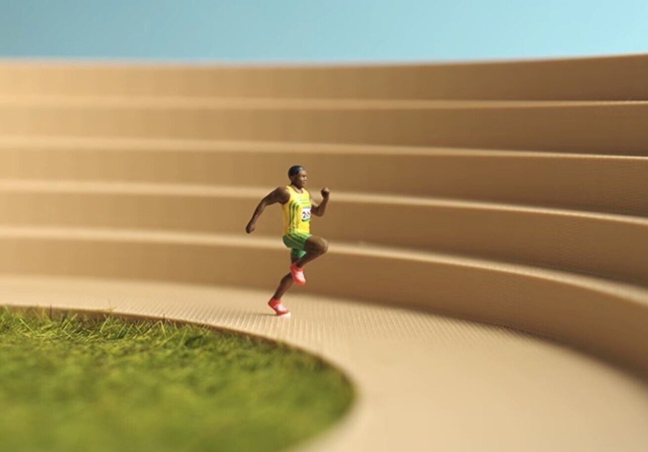 1:64 Painted Figure Model Miniature Resin Diorama Track And Field Athl ...