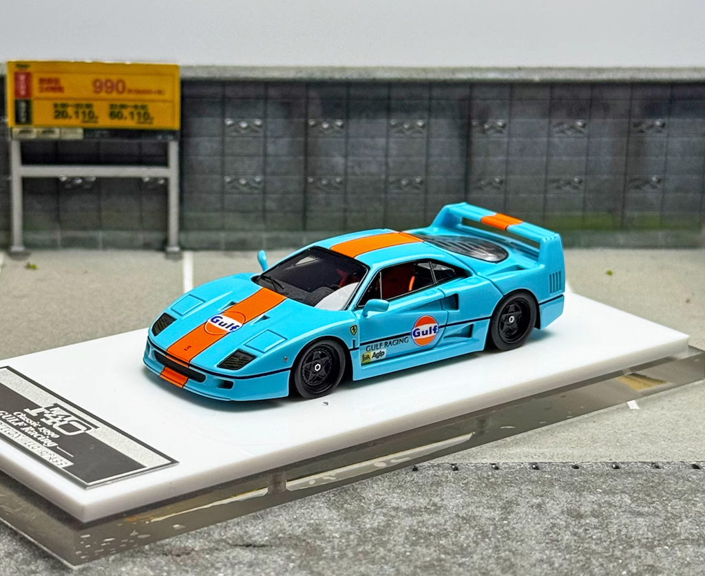 MY64 1:64 Blue Gulf 1999 F40 Super Racing Sports Model Diecast Resin C ...
