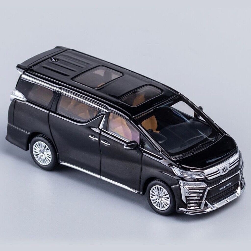 GCD 1:64 Black Vellfire Modellista MPV Van Model Toy Diecast Metal Car ...