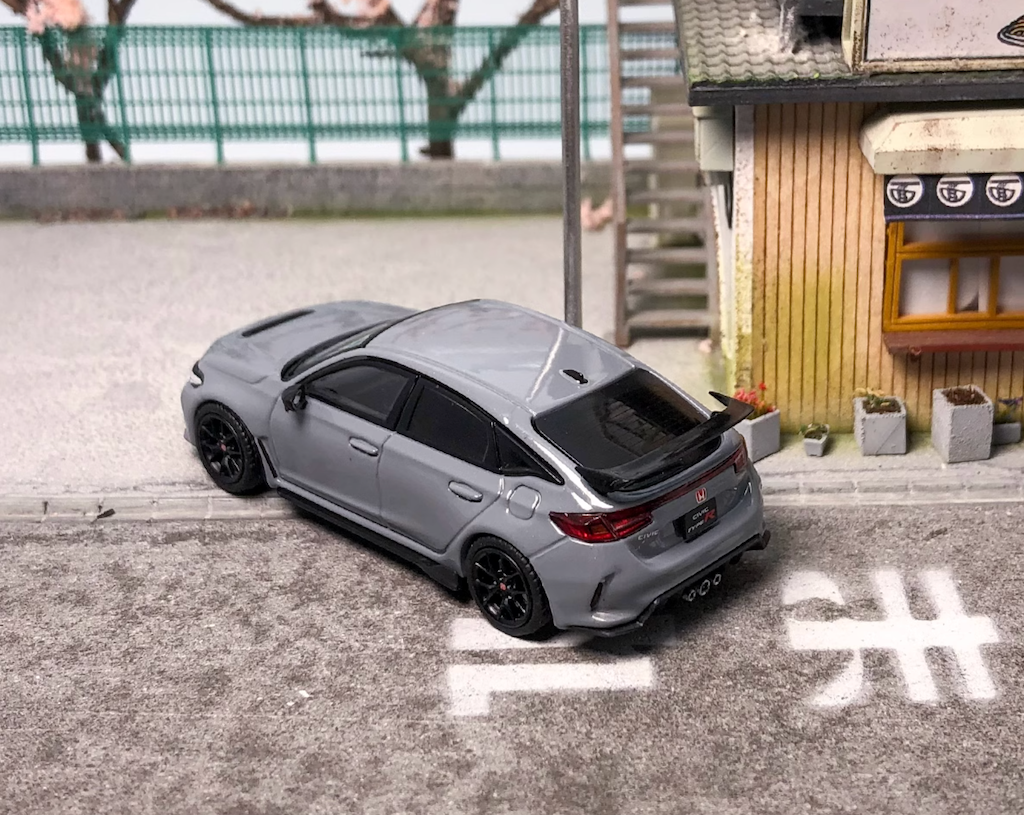 Hobby Japan 1:64 JDM Gray Civic Type R FL5 Engine Model Diecast Metal ...