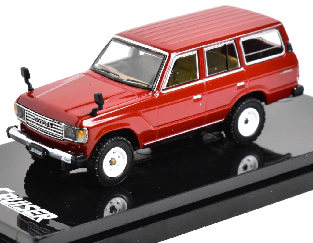 Hobby Japan 1:64 Red 1981 Land Cruiser LC60 SUV Model Diecast Metal Ca ...