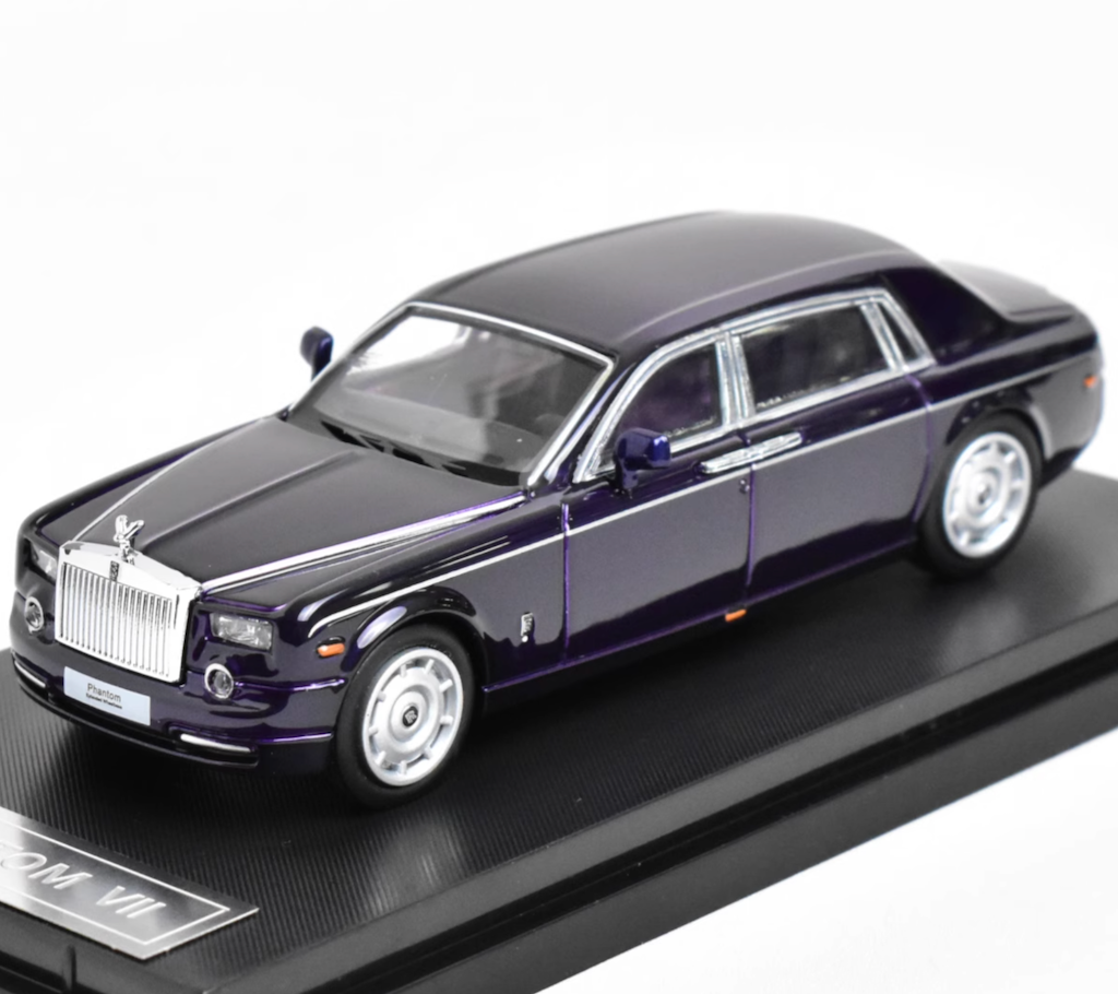 SW 1:64 Purple Phantom VII Luxury Sedan Sports Model Diecast Metal Car ...