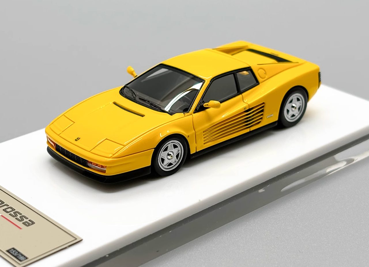DMH 1:64 Yellow 1984 Testarossa Sports Classic Model Diecast Resin Car ...