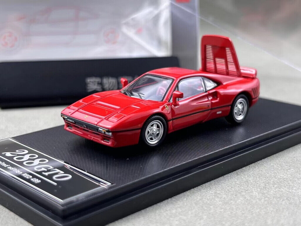 HM 1:64 Red 288 GTO Racing Sports Classic Model Diecast Metal Car New ...