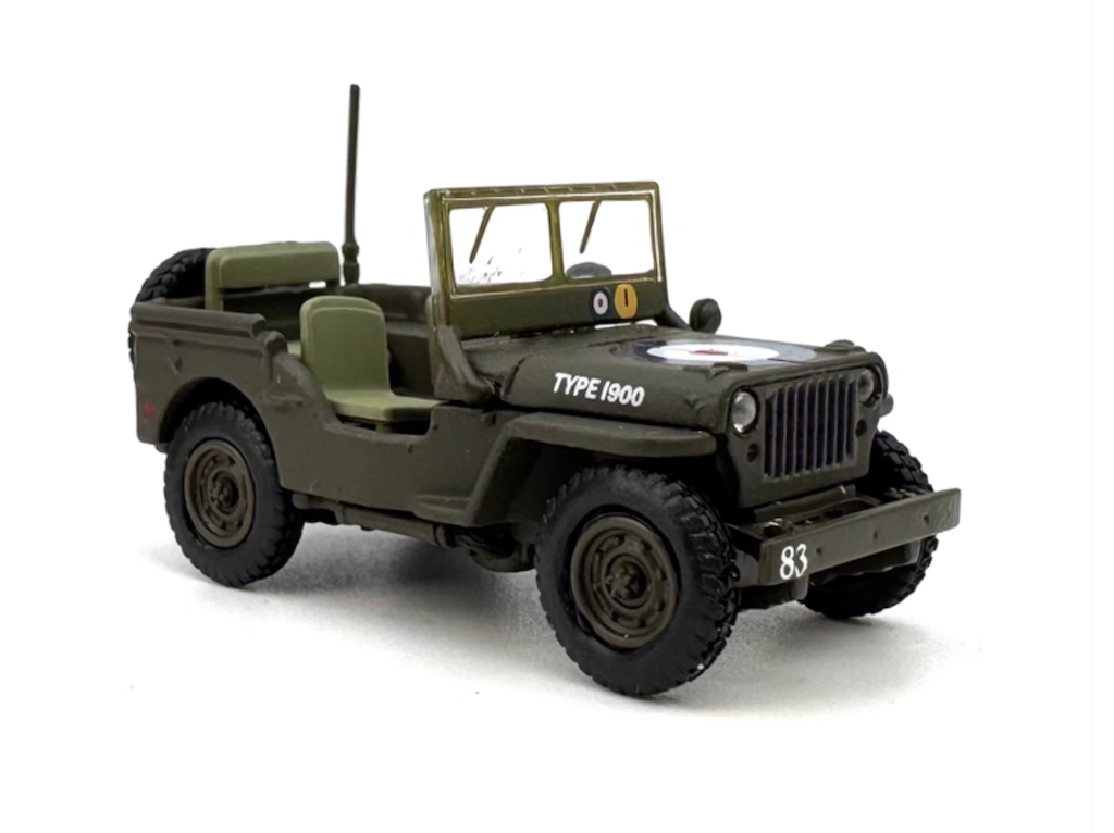1:76 Greem Military Willys MB Reconnaissance Vehicle Model Diecast Met ...