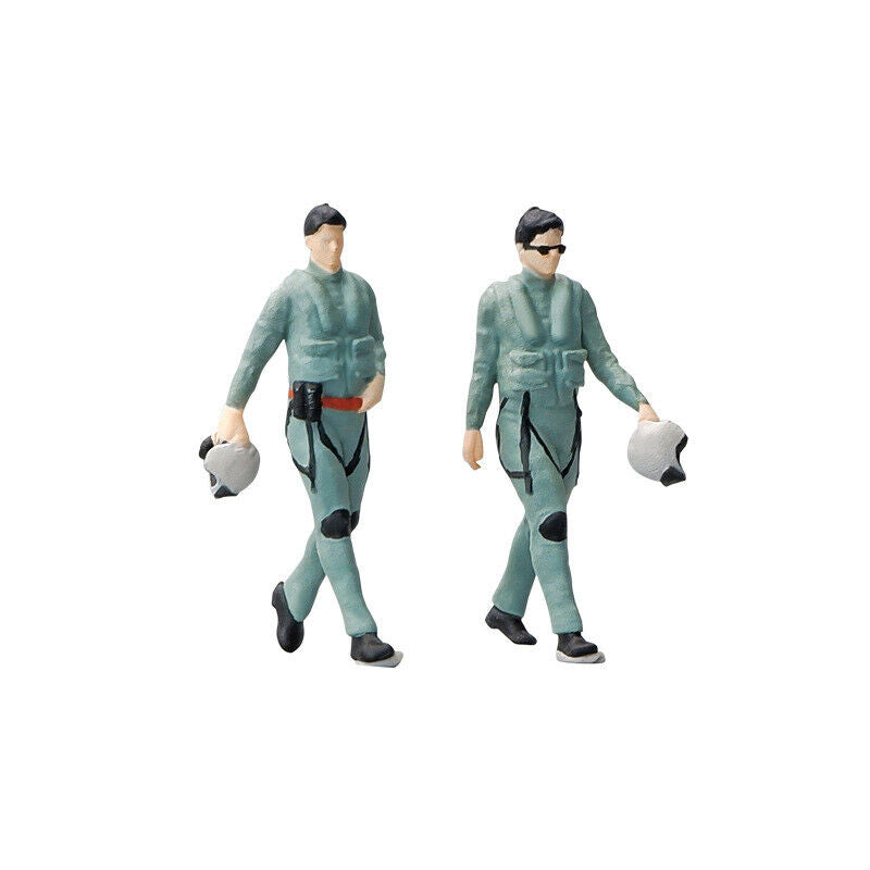 1:64 Painted Figure Mini Model Miniature Resin Diorama Pilot Captain A ...