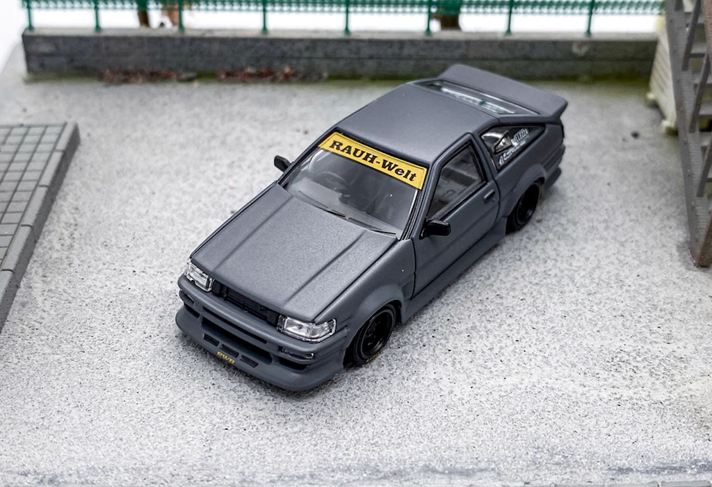 SW 1:64 JDM Gray AE86 Levin RWB Widebody Sports Model Diecast Metal Ca ...