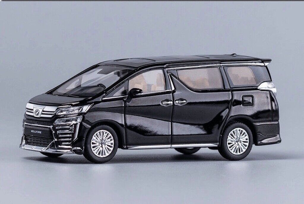 GCD 1:64 Black Vellfire Modellista MPV Van Model Toy Diecast Metal Car ...