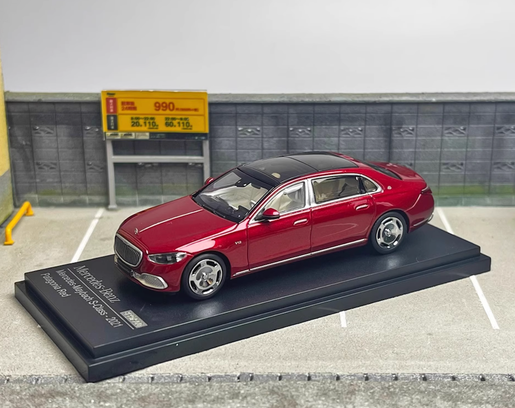 ARBox 1:64 Red 2021 S680 Maybach V12 Luxury Sedan Model Diecast Metal ...