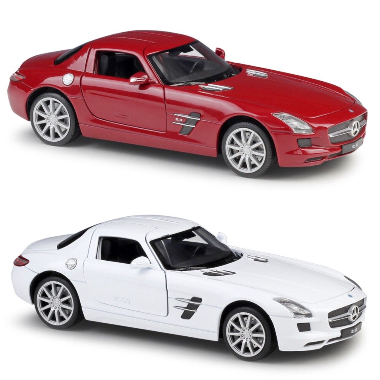 WELLY 1:24 SLS AMG Super Racing Sports Model Diecast Metal Car Display ...