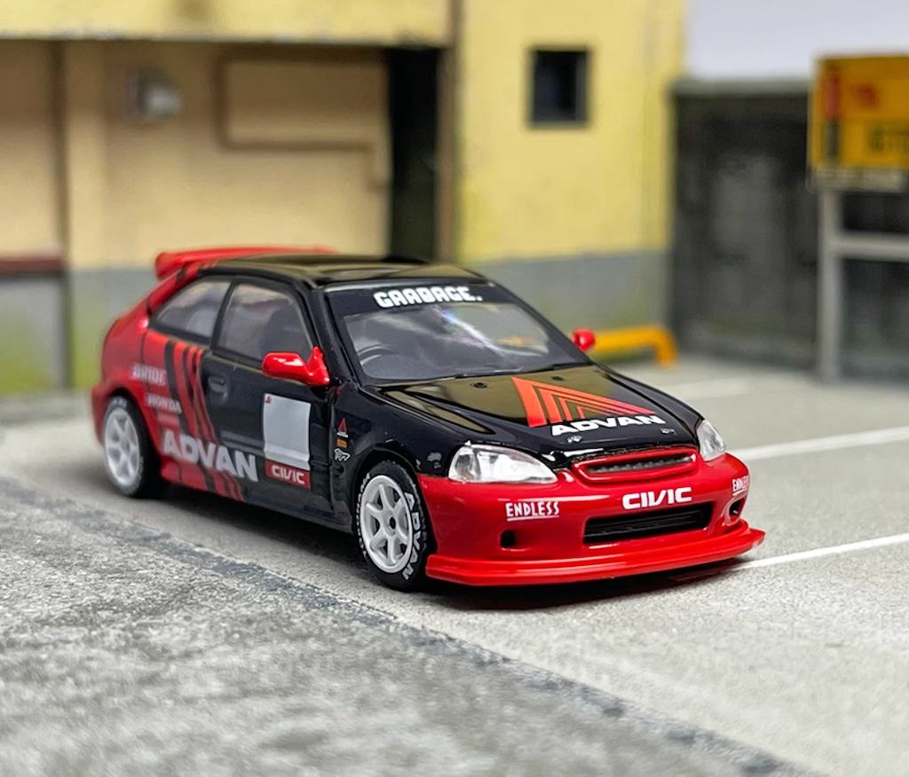 INNO 1:64 JDM Civic Type R EK9 Advan Racing Sports Model Diecast Metal ...