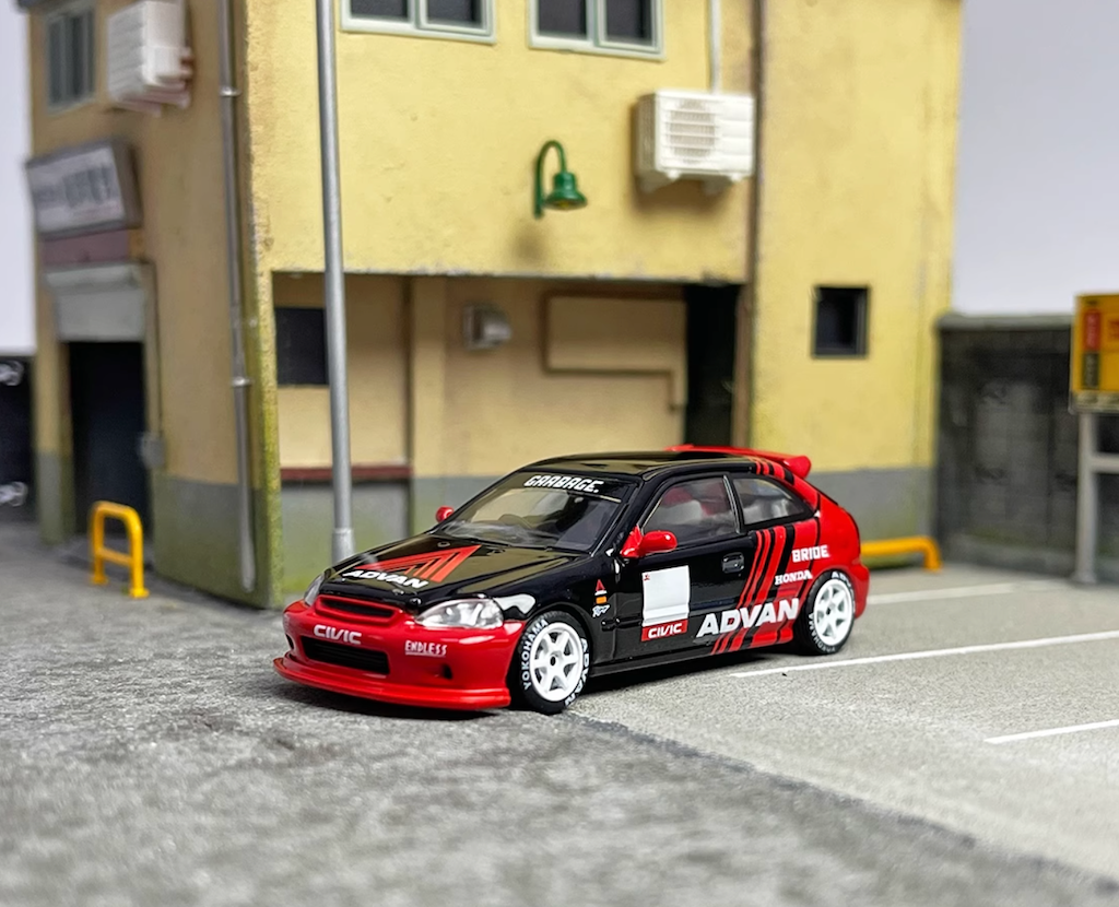 INNO 1:64 JDM Civic Type R EK9 Advan Racing Sports Model Diecast Metal ...