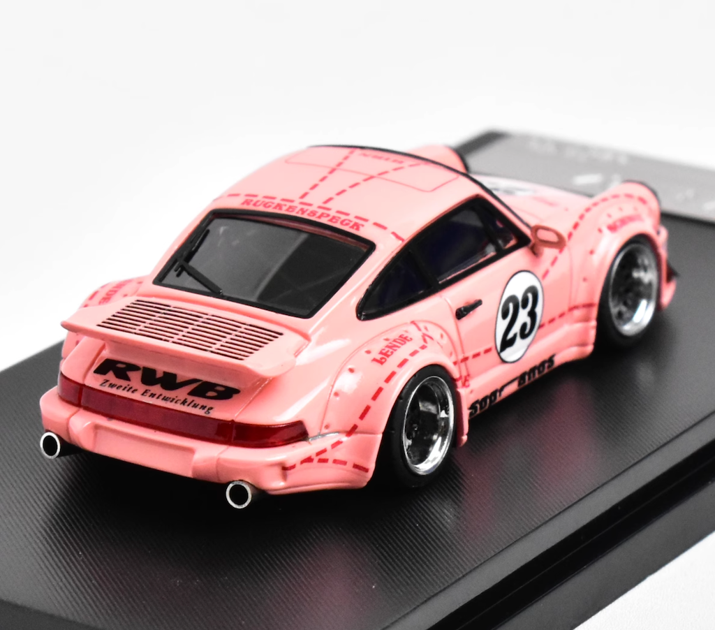 SH 1:64 Pink 964 911 RWB Widebody Classic Sports Model Diecast Resin C ...