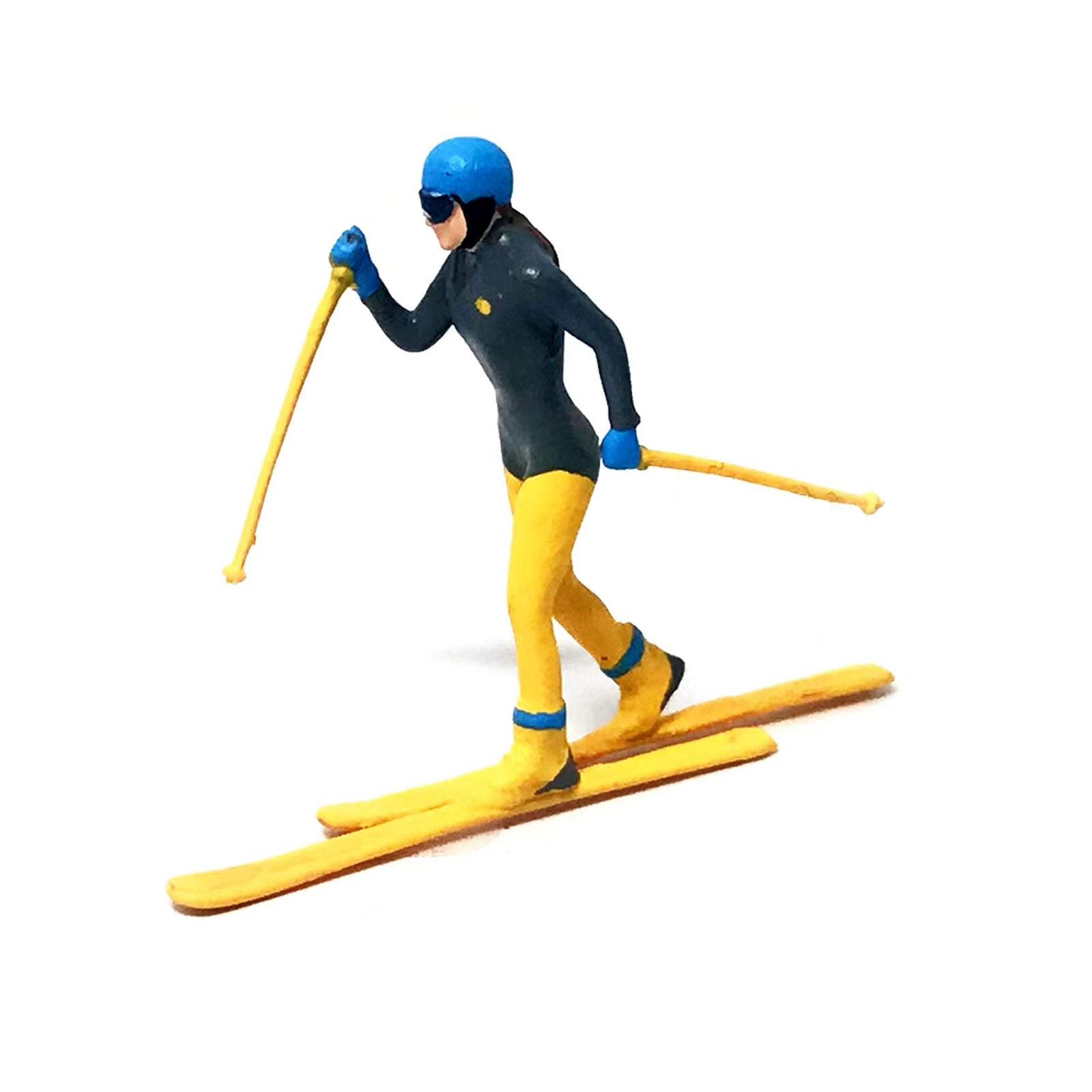 1:64 Painted Figure Mini Model Miniature Resin Diorama Skiing Ski Lady ...