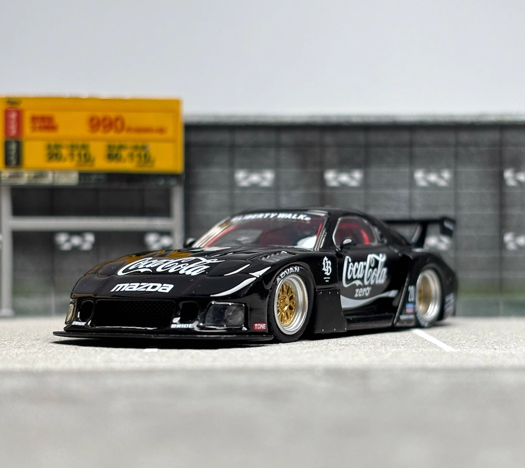 Inno 1:64 Black RX7 FD3S LB-SUPER SILHOUETTE Sport Model Diecast Metal ...