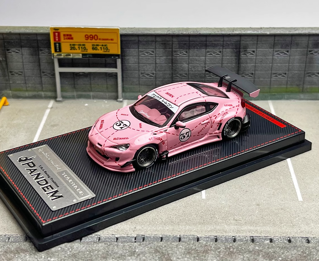IG 1:64 JDM Pink GT 86 Pandem Racing Sports Model Diecast Metal Car Ne ...