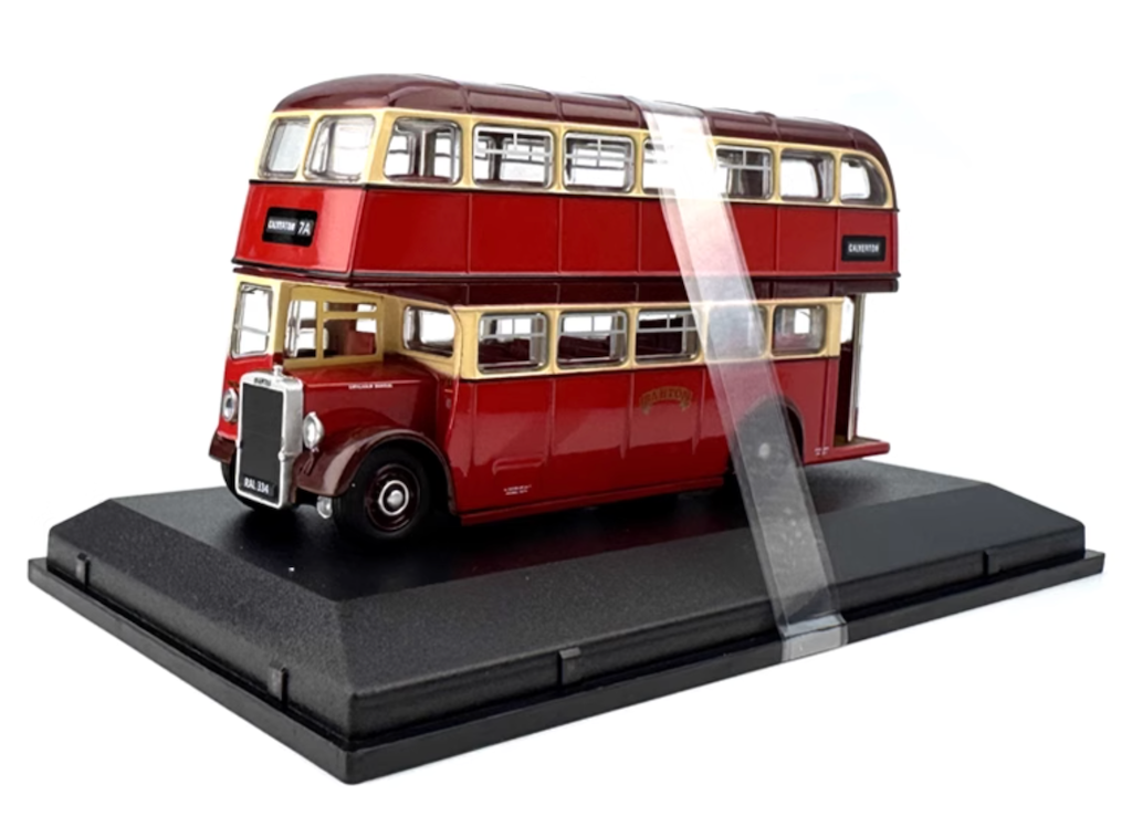 1:76 Red Leland PD212 City Double Decker Bus Model Diecast Metal Car N ...