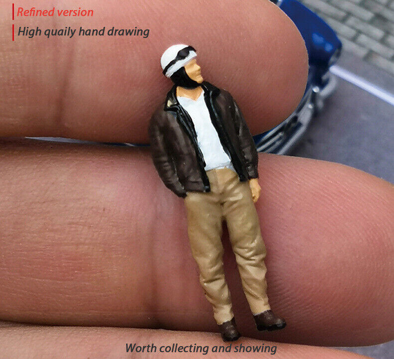 1:64 Painted Figure Mini Model Miniature Resin Diorama Pilot Airman Av ...