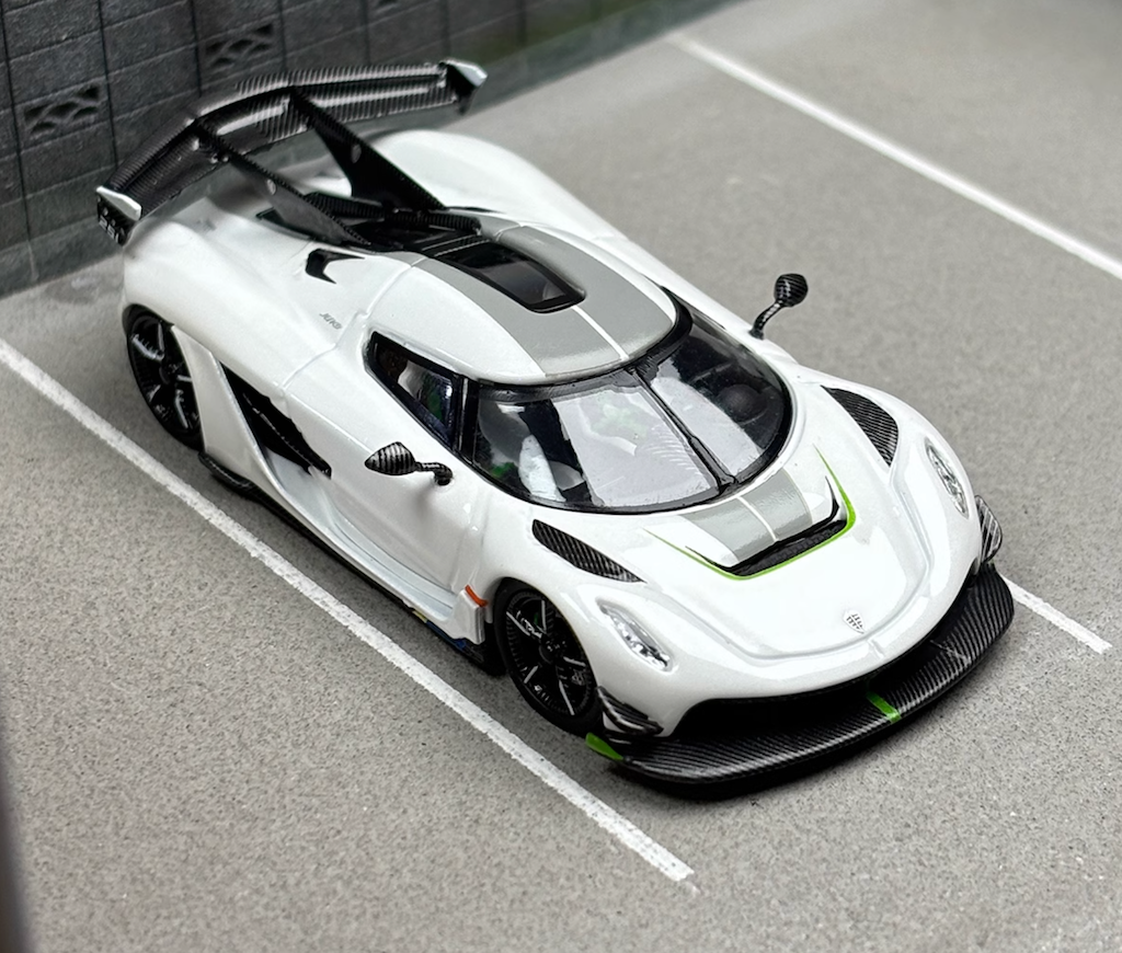 CM 1:64 White Jesko Absolut Super Racing Sport Model Diecast Metal Car ...