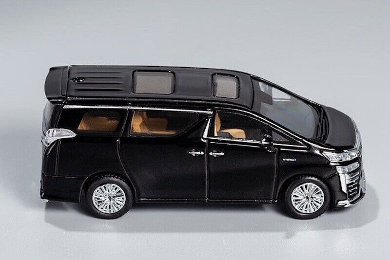 GCD 1:64 Black Vellfire Modellista MPV Van Model Toy Diecast Metal Car ...