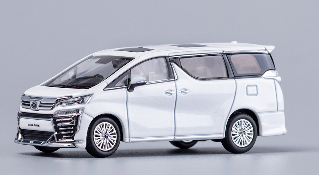GCD 1:64 White Vellfire Modellista MPV Van Model Toy Diecast Metal Car ...