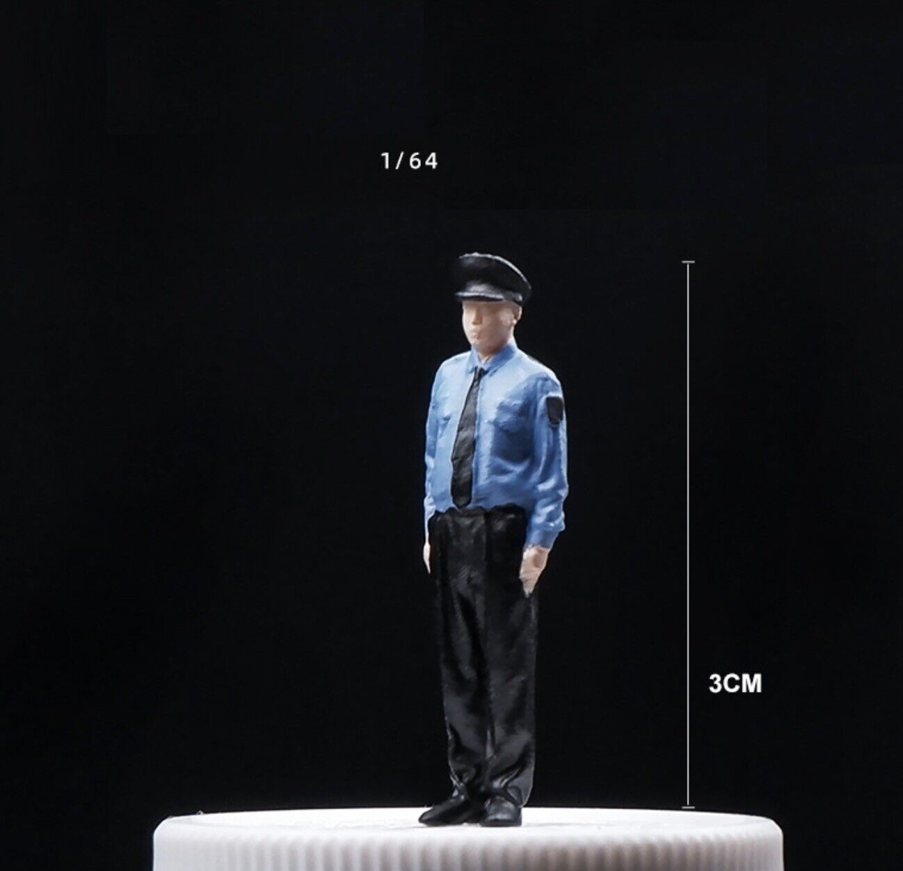 1:64 Painted Figure Mini Model Toy Miniature Car Scenes Resin Security ...